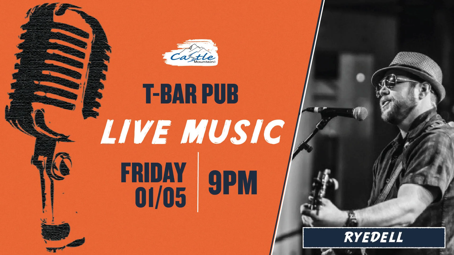 LIVE MUSIC IN THE T-BAR PUB (RYEDELL) | Castle Mountain Resort